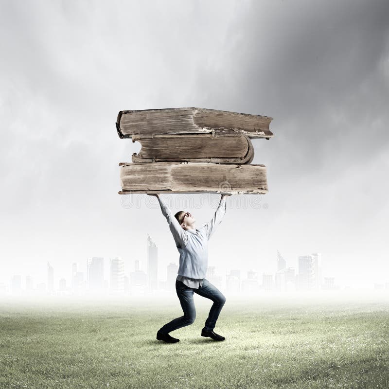 Knowledge and education stock image. Image of heavy, pile - 42050431
