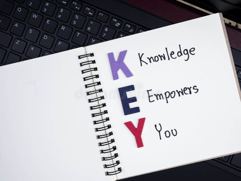 Knowledge Empower You on Laptop Keyboard 2 Stock Photo - Image of ...