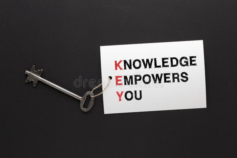 Knowledge Empowers You - KEY Stock Image - Image of education ...
