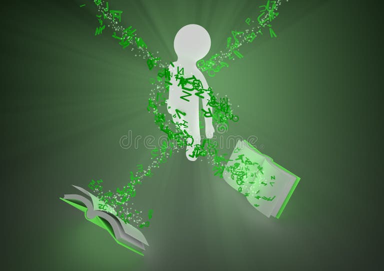 Knowledge enlightenment stock illustration. Illustration of book - 21155821