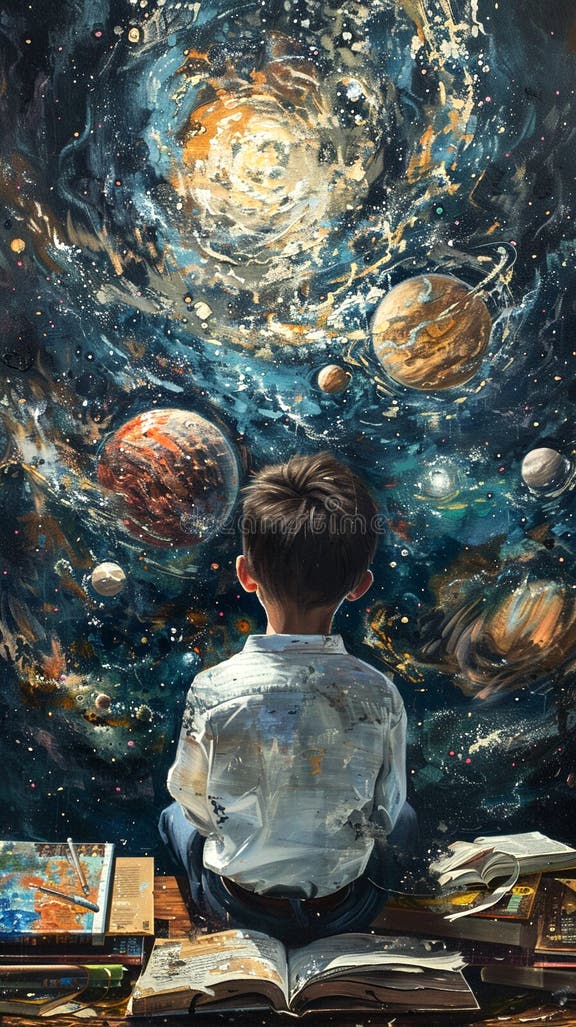 Knowledge Expansion Beyond Screens Stock Illustration - Illustration of ...