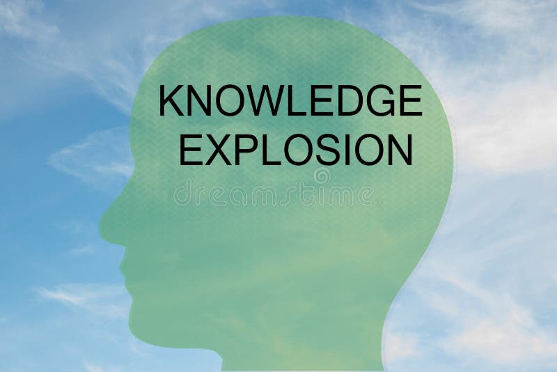 KNOWLEDGE EXPLOSION Concept Stock Illustration - Illustration of gears ...