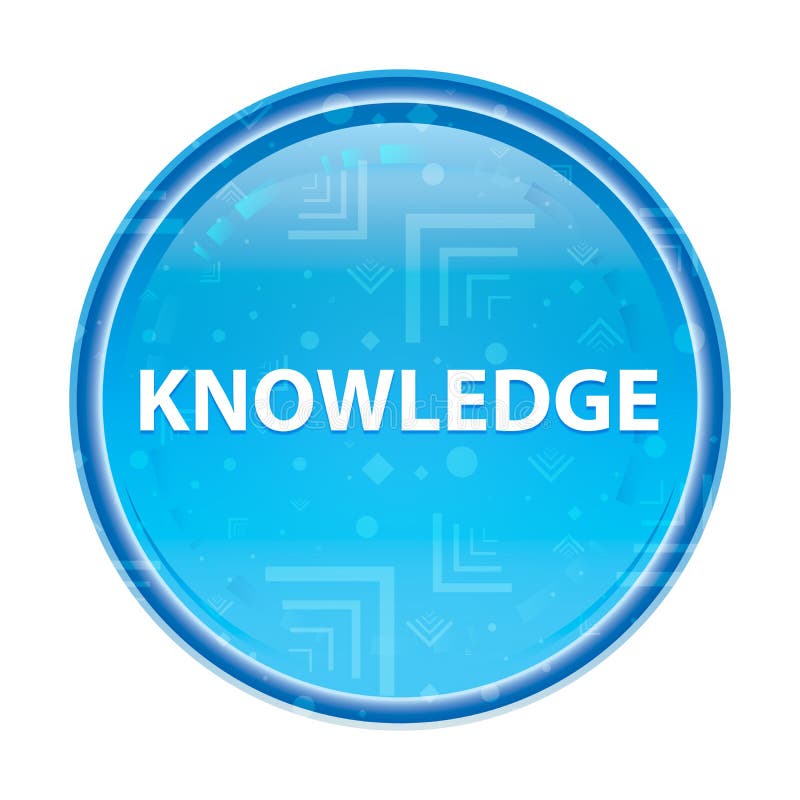 Knowledge Floral Blue Round Button Stock Illustration - Illustration of ...