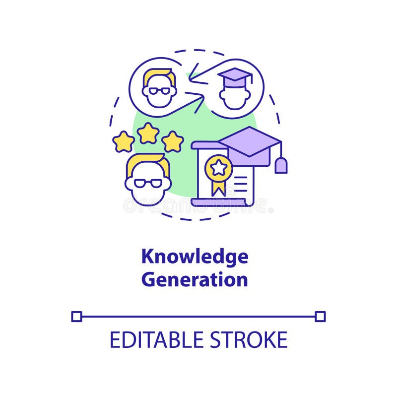 Knowledge Generation Concept Icon Stock Vector - Illustration of ...