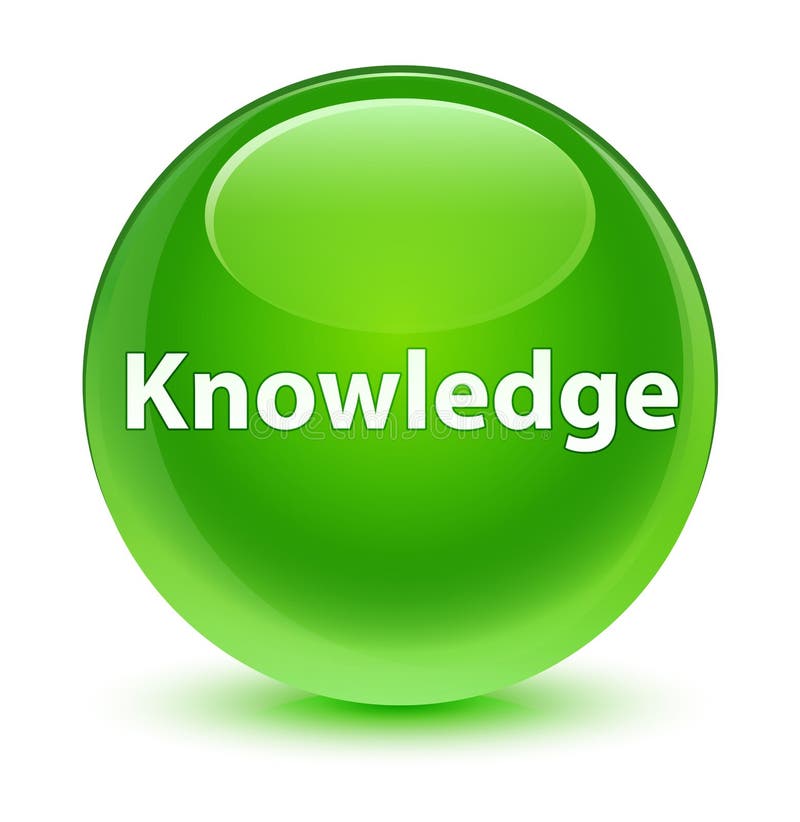 Knowledge Glassy Green Round Button Stock Illustration - Illustration ...
