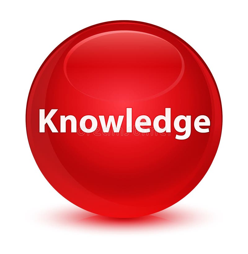 Knowledge Glassy Red Round Button Stock Illustration - Illustration of ...