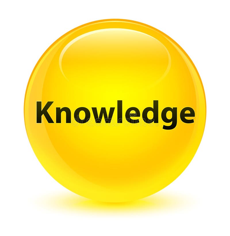 Knowledge Glassy Yellow Round Button Stock Illustration - Illustration ...