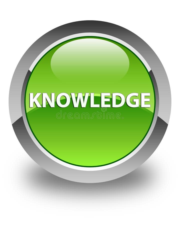 Knowledge Glossy Green Round Button Stock Illustration - Illustration ...