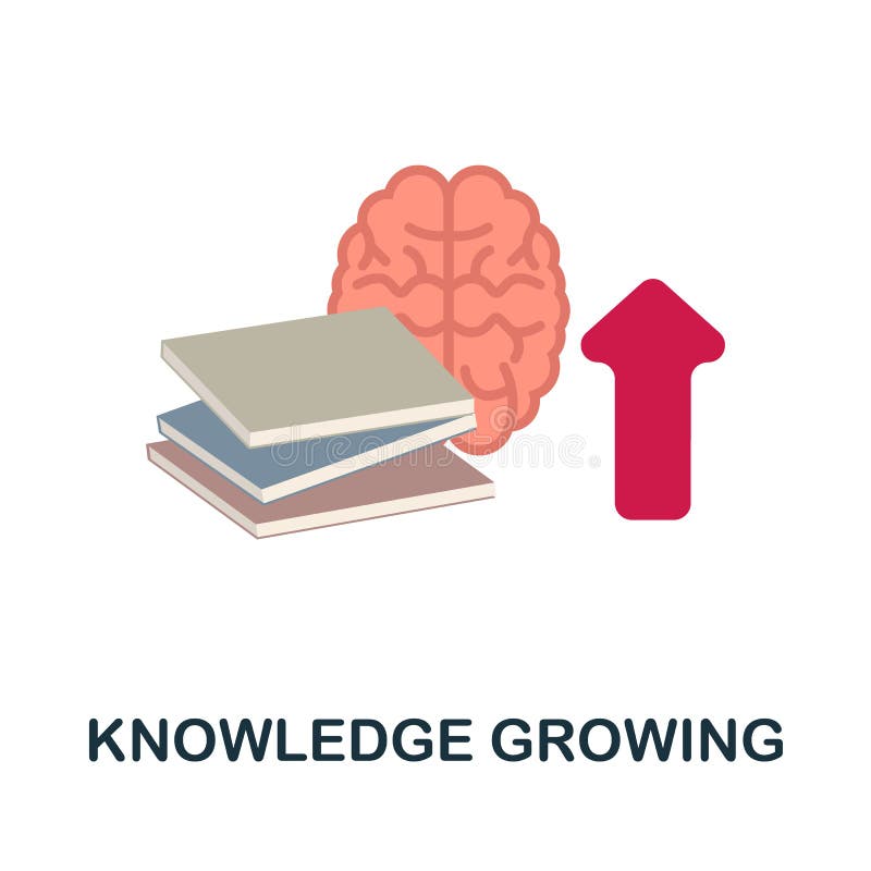 Knowledge Growing Flat Icon. Colored Sign from Productivity Collection ...