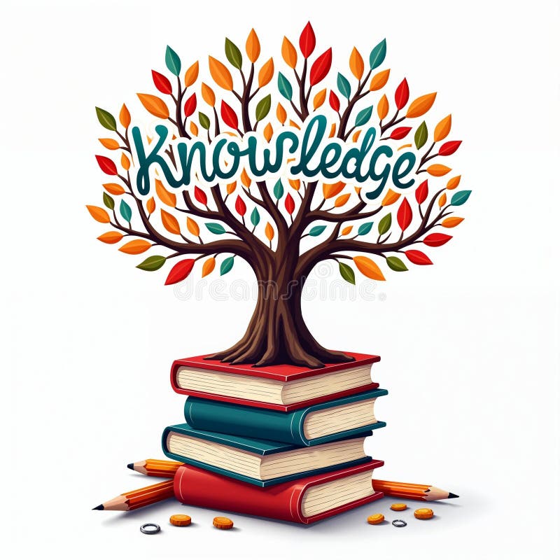 Knowledge Grows T-Shirt Design Stock Illustration - Illustration of ...