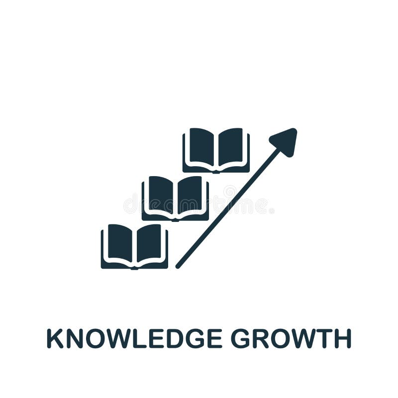 Knowledge Growth Icon. Monochrome Simple Project Planning Icon for ...