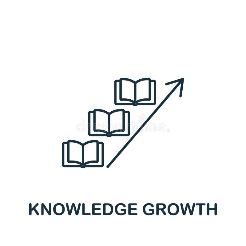 Knowledge Growth Icon. Monochrome Simple Project Planning Icon for ...