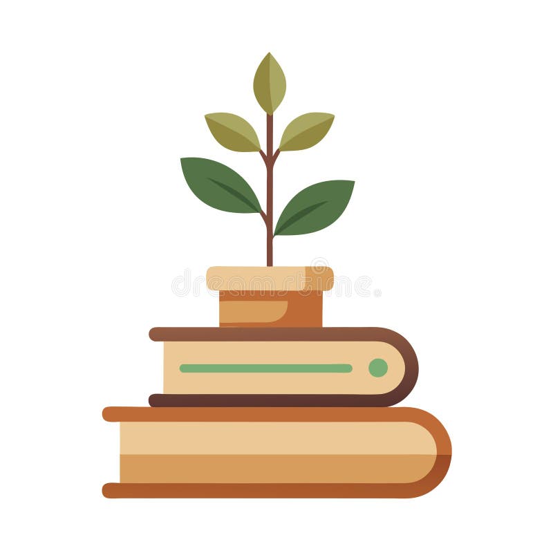 Knowledge Growth: Plant Growing from Books - Education and Learning ...