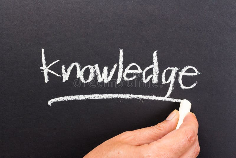 Knowledge stock photo. Image of chalk, blackboard, glow - 51742652