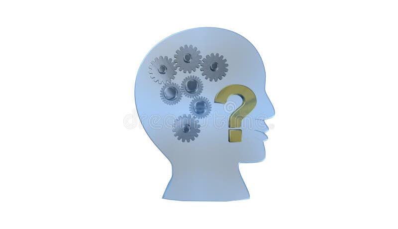 Knowledge,human Head ,3D Illustration Stock Illustration - Illustration ...
