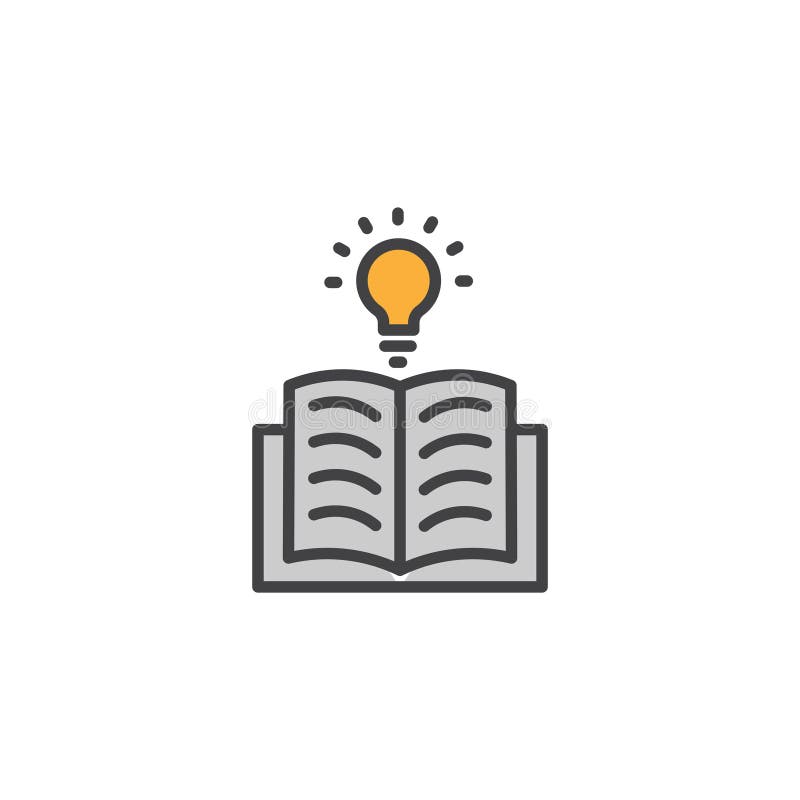 Knowledge Icon in Colored Version Stock Illustration - Illustration of ...