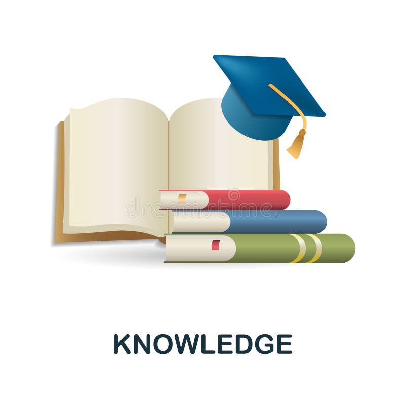 Knowledge Icon. 3d Illustration from E-learning Collection. Creative ...