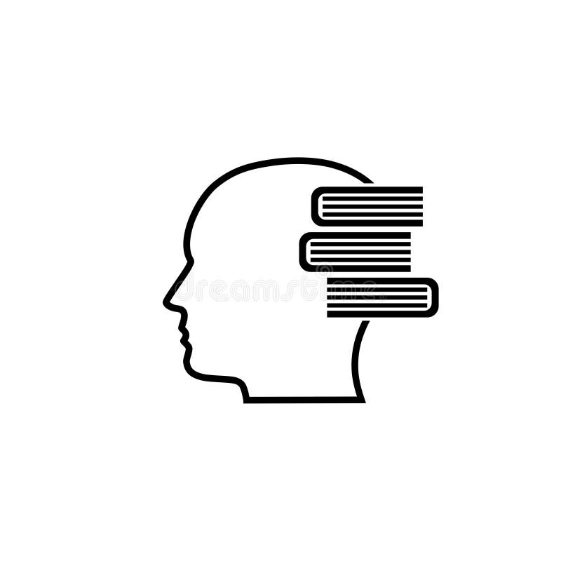 Knowledge Icon Isolated on White Background Stock Vector - Illustration ...