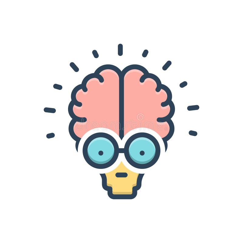 Color Illustration Icon for Knowledge, Knowing and Creativity Stock ...