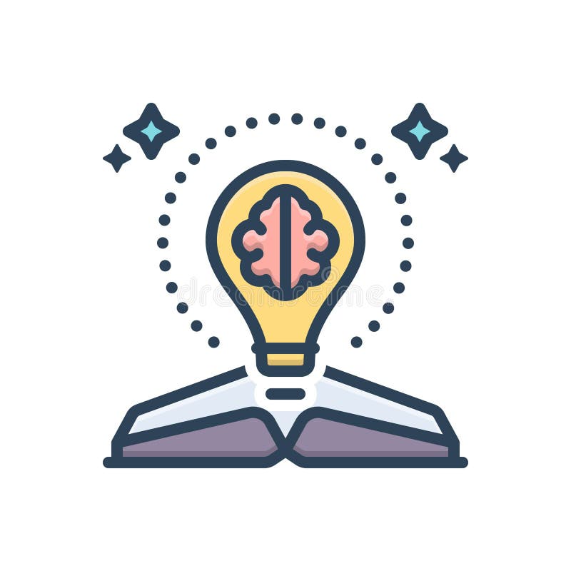 Color Illustration Icon for Knowledge, Knowing and Book Stock ...