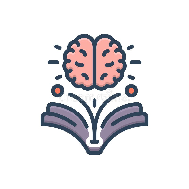 Color Illustration Icon for Knowledge, Knowing and Education Stock ...