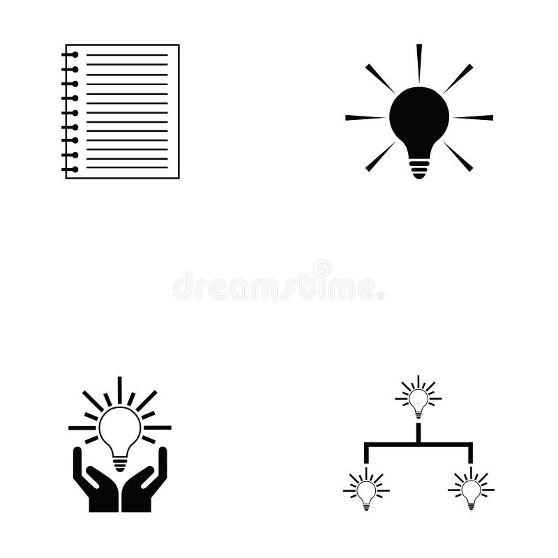 Knowledge icon set stock vector. Illustration of creative - 107349595