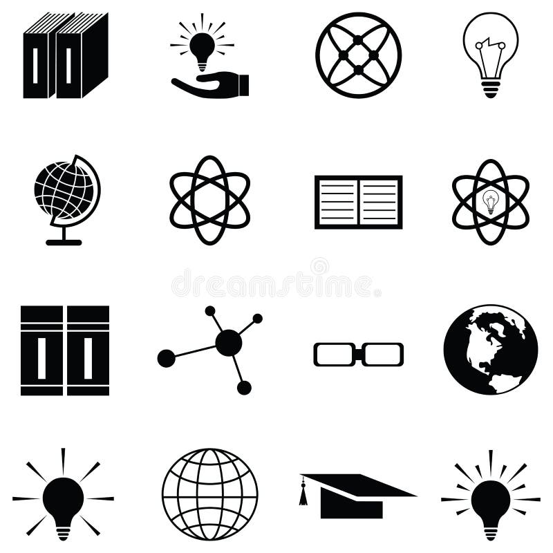 Knowledge icon set stock vector. Illustration of human - 107364297