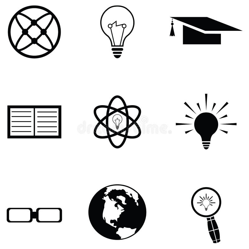 Knowledge icon set stock vector. Illustration of knowledge - 107349749