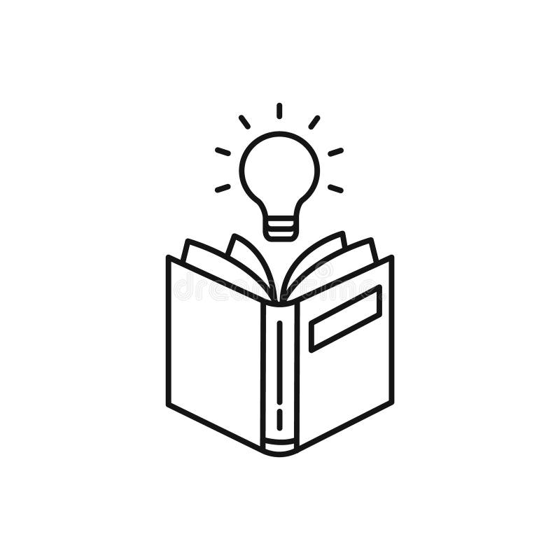 Knowledge Icon Thin Line Art Isolated Stock Vector - Illustration of ...