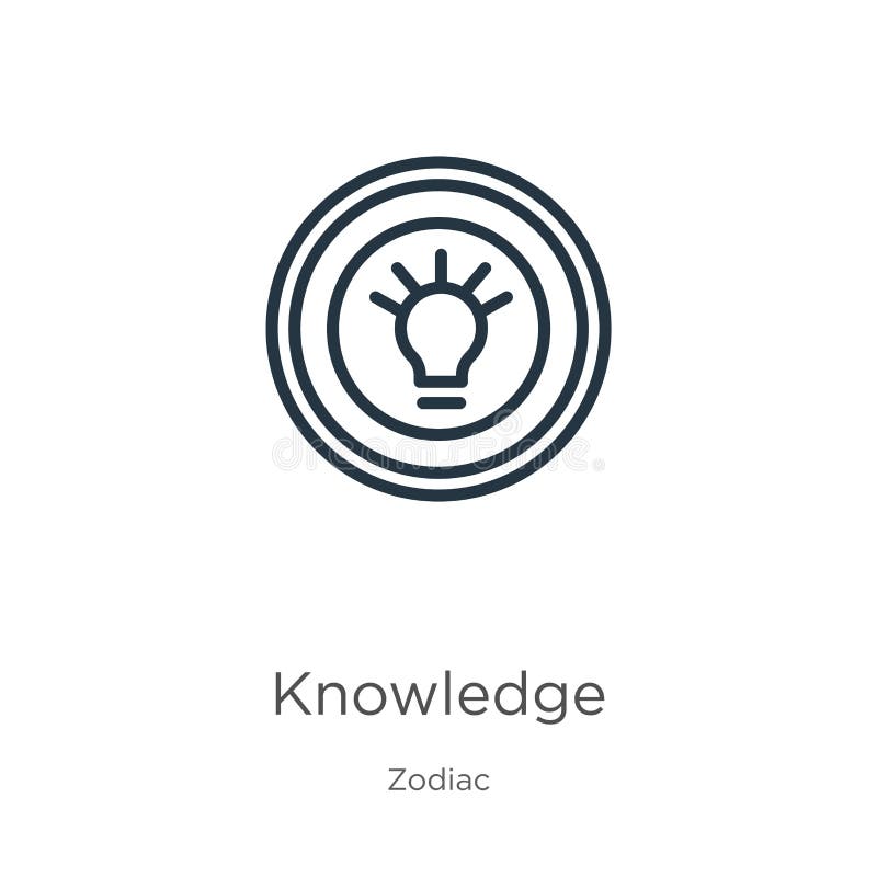 Knowledge Icon. Thin Linear Knowledge Outline Icon Isolated on White ...