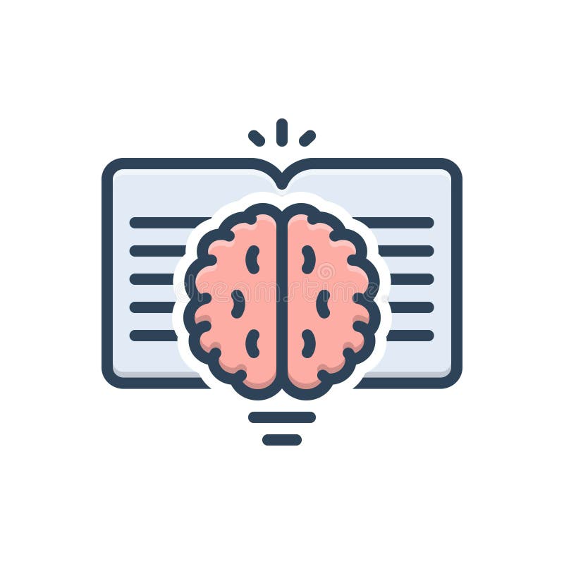 Color Illustration Icon for Knowledge, Wisdom and Education Stock ...