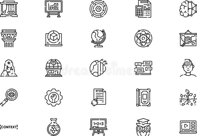 Knowledge Icons Collection is a Vector Illustration with Editable ...
