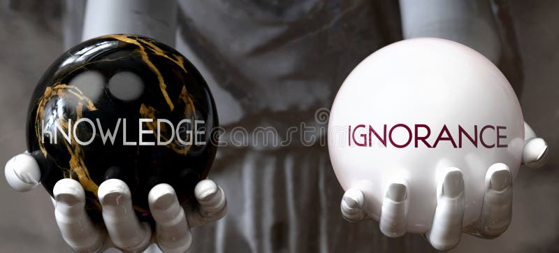Knowledge or Ignorance - Decide between Two Options Stock Photo - Image ...
