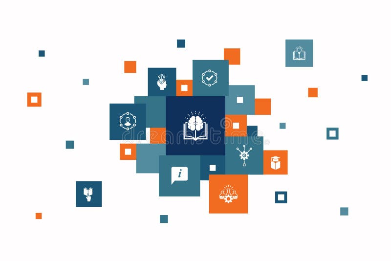 Knowledge Infographic 10 Steps Pixel Stock Vector - Illustration of ...