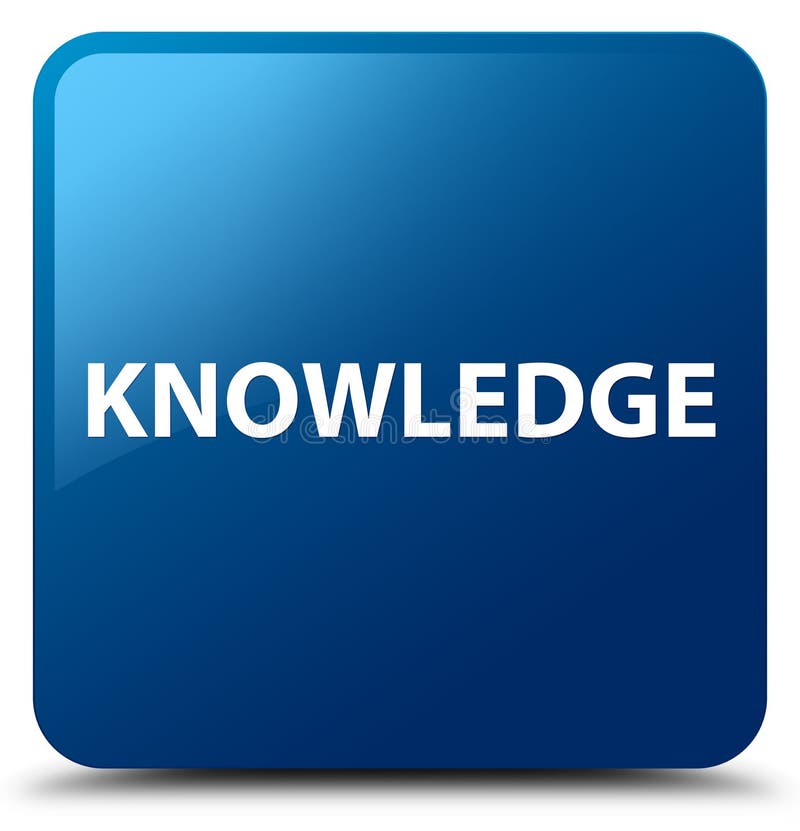 Knowledge Blue Square Button Stock Illustration - Illustration of ...