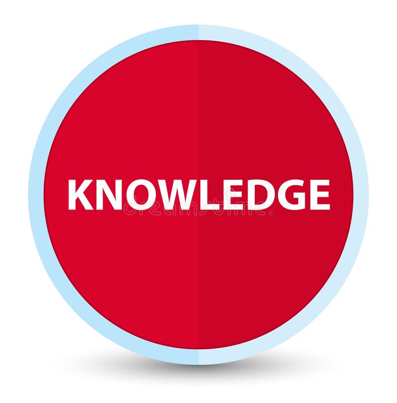 Knowledge Flat Prime Red Round Button Stock Vector - Illustration of ...