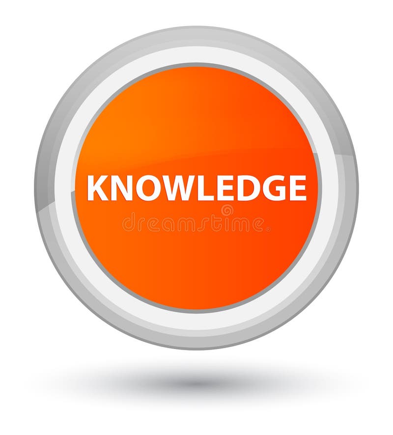 Knowledge Prime Orange Round Button Stock Illustration - Illustration ...