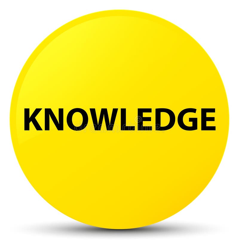 Knowledge Yellow Round Button Stock Illustration - Illustration of ...