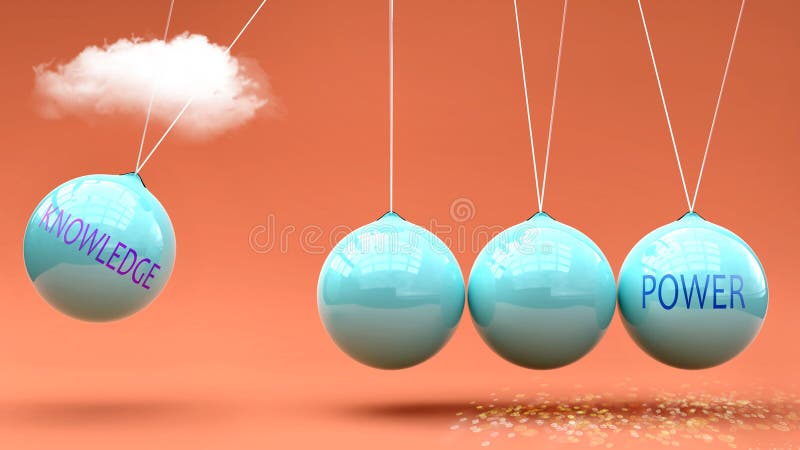 Knowledge Leads To Power. a Metaphor in Which Knowledge Gives Power To ...
