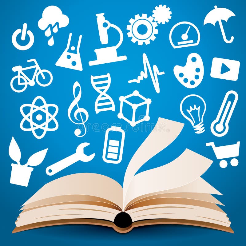 Knowledge Learning Book Background Stock Vector - Illustration of ...