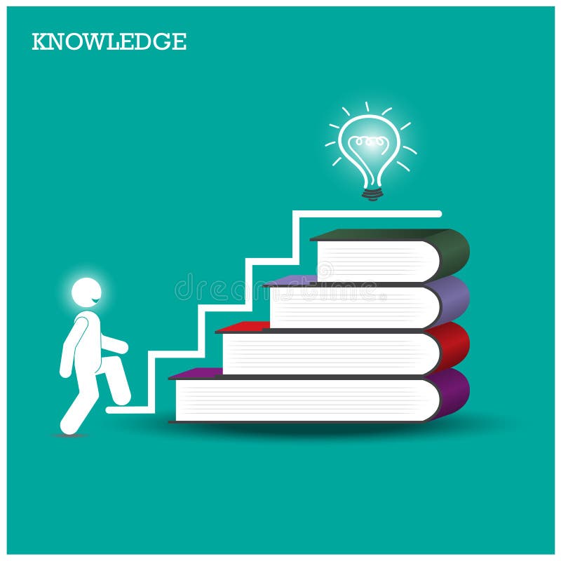 Knowledge Learning Book Background Stock Vector - Illustration of ...