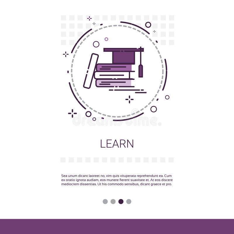 Knowledge Learning Education Web Banner with Copy Space Stock Vector ...