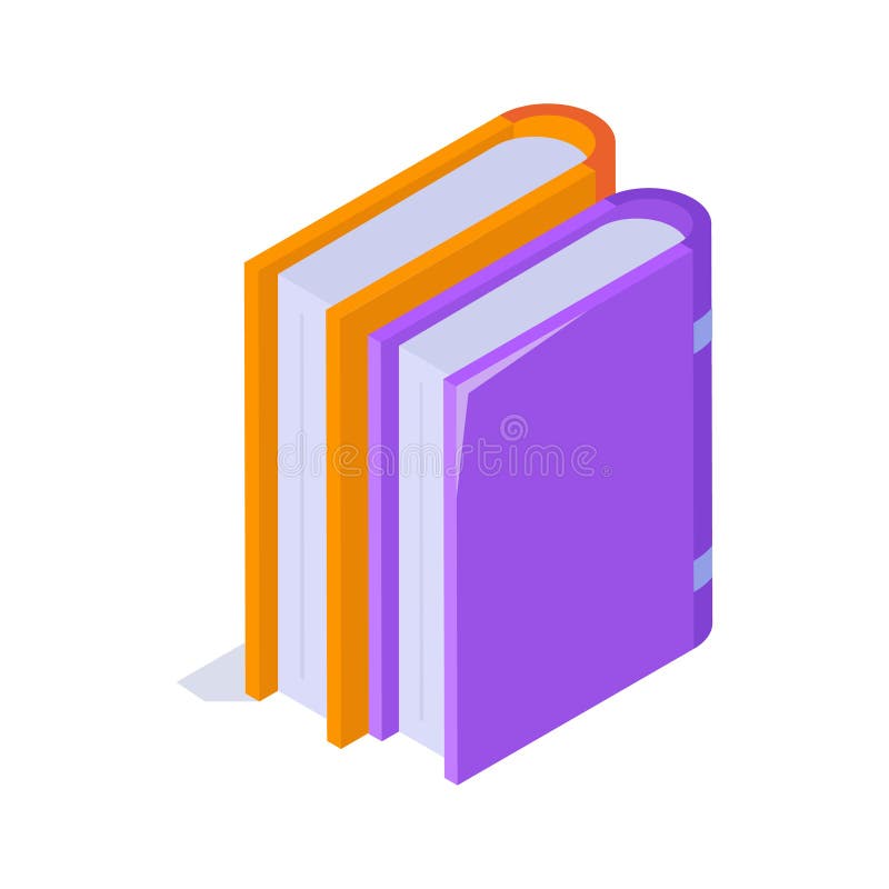 Knowledge and Learning, a Stack of Book Vector in Isomeric Style Stock ...