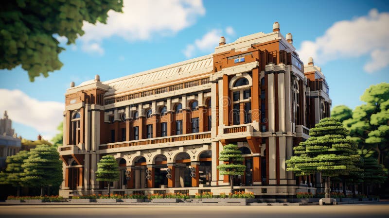 Knowledge library building stock illustration. Illustration of teens ...