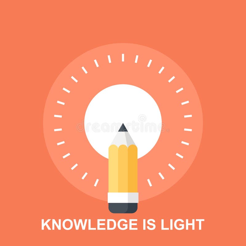 Knowledge is Light Vector Illustration Concept Stock Vector ...