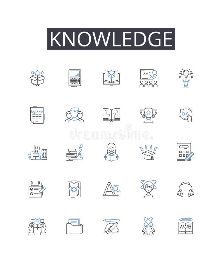 Knowledge Line Icons Collection. Wisdom, Expertise, Awareness ...
