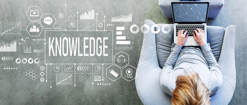 Knowledge with man stock photo. Image of education, communication ...