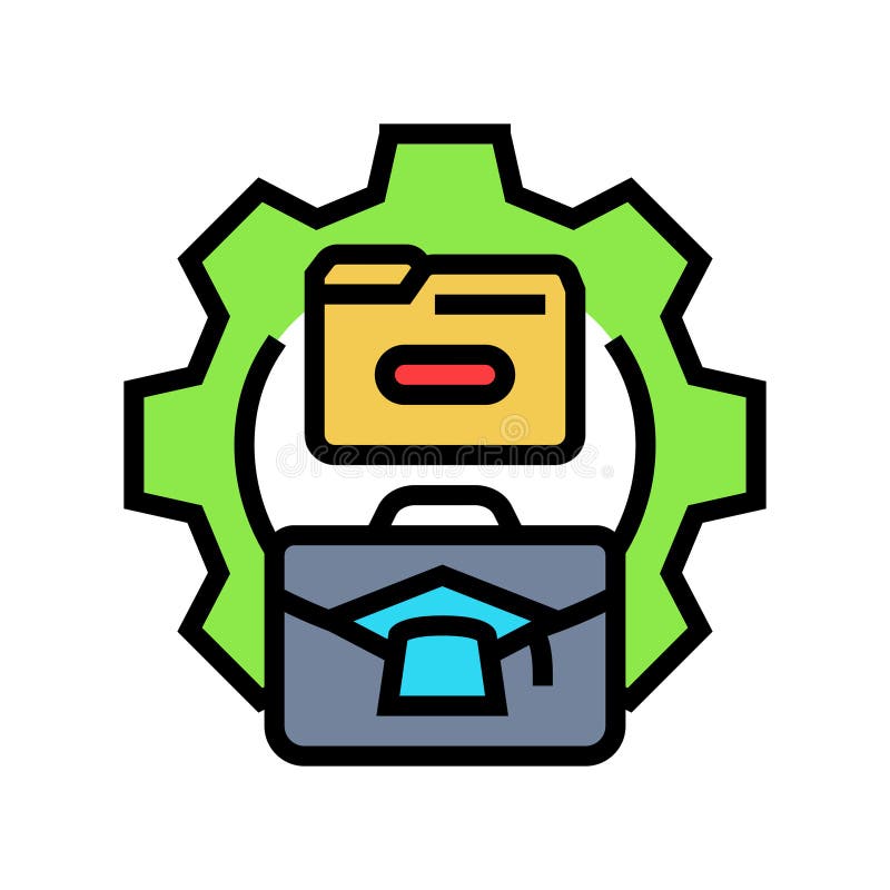 Knowledge Management Business Process Color Icon Vector Illustration ...