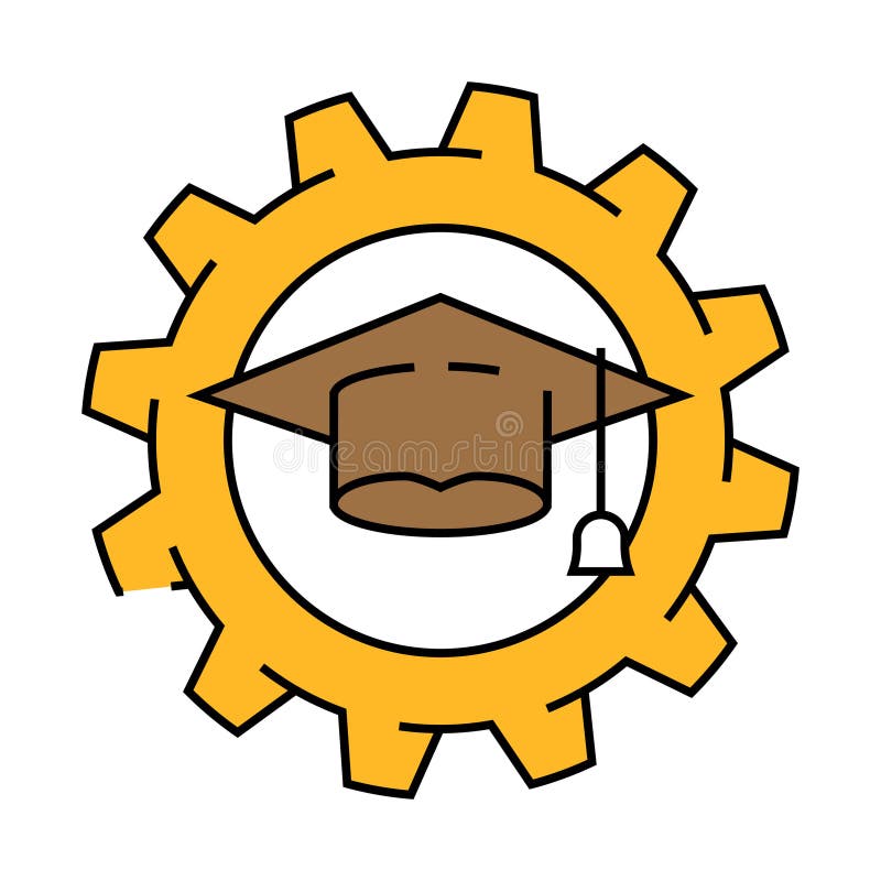 Knowledge Management Business Process Icon Color Illustration Stock ...