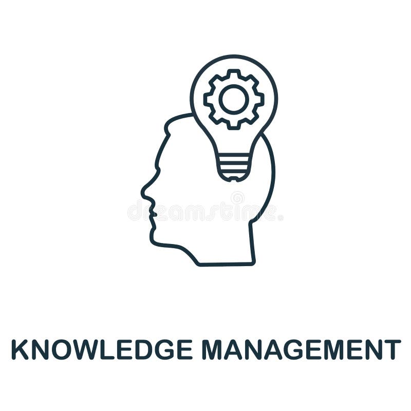 Knowledge Management Icon from Reputation Management Collection. Simple ...